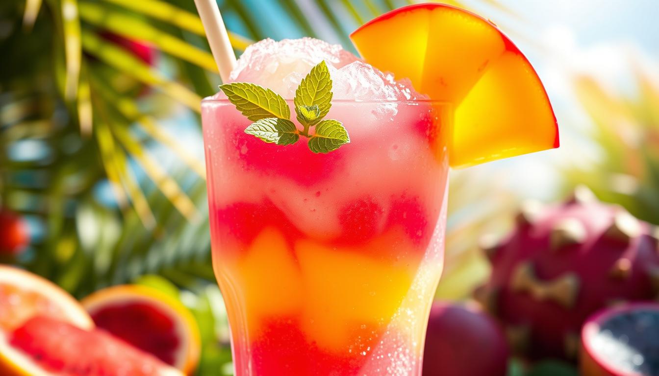 Refreshing Dragon Fruit and Mango Slushie Recipe