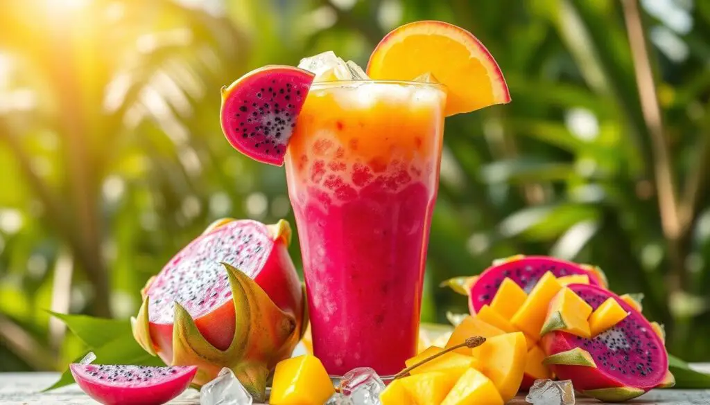 Refreshing Dragon Fruit and Mango Slushie Recipe