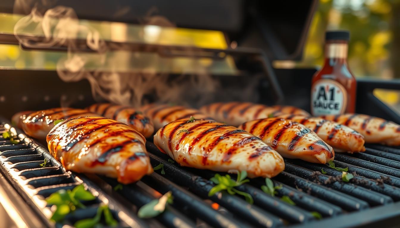 Best Grilled Chicken Sandwich Recipe with A1 Sauce