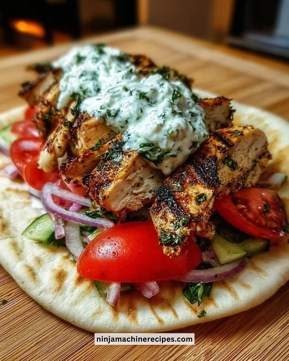 Greek Chicken Gyros - Ninja Machine Recipes