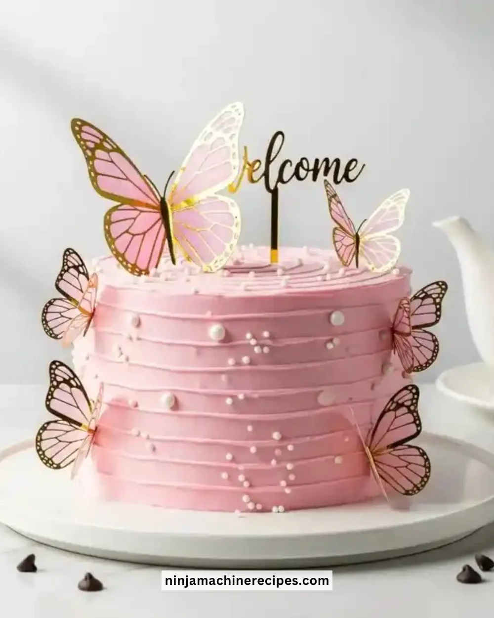 Pink Butterfly Cake - Ninja Machine Recipes